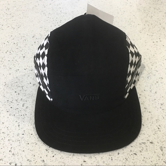 Vans | Accessories | Vans 5 Panel Side Stripe Checkerboard Cap Nwt ...